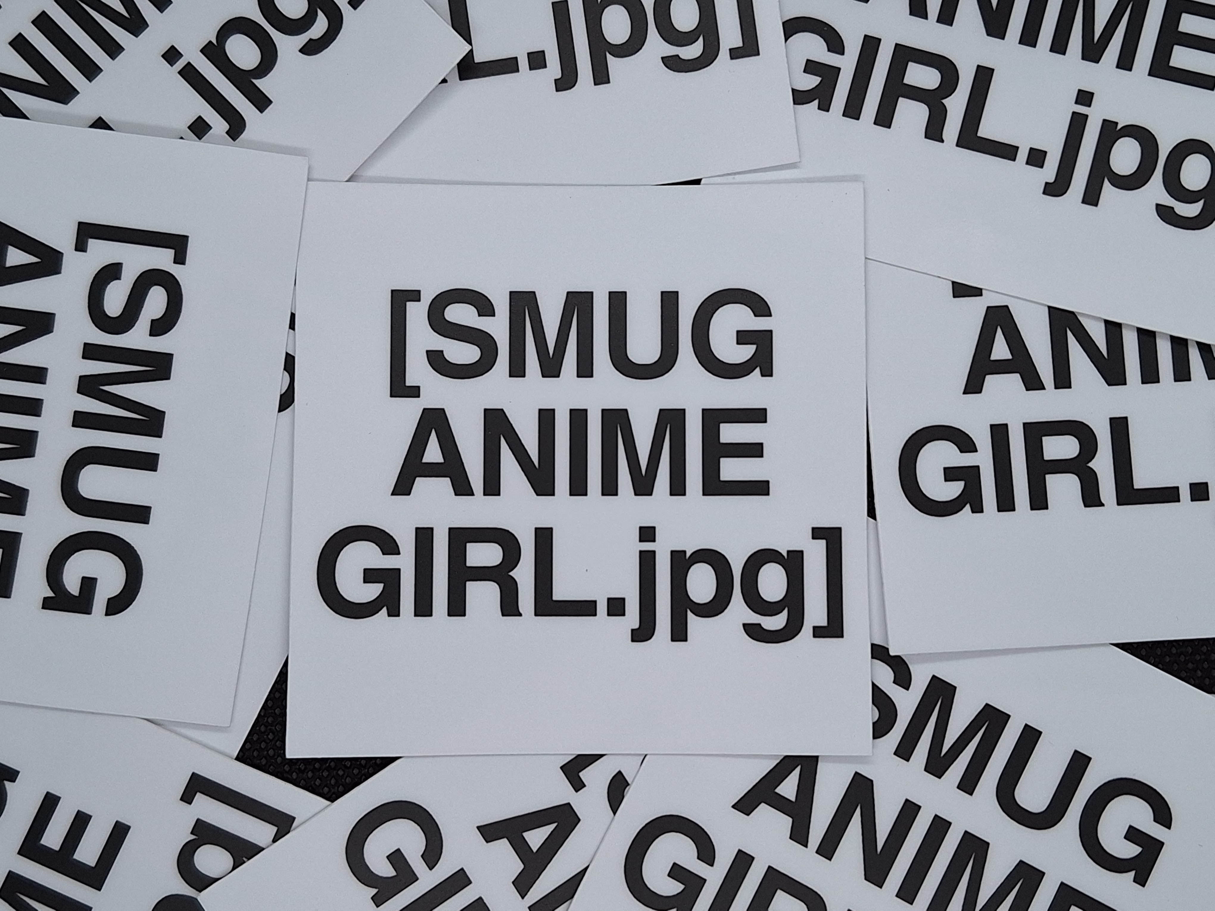 [Smug Anime Girl.jpg] sticker – Moe Mil Shop